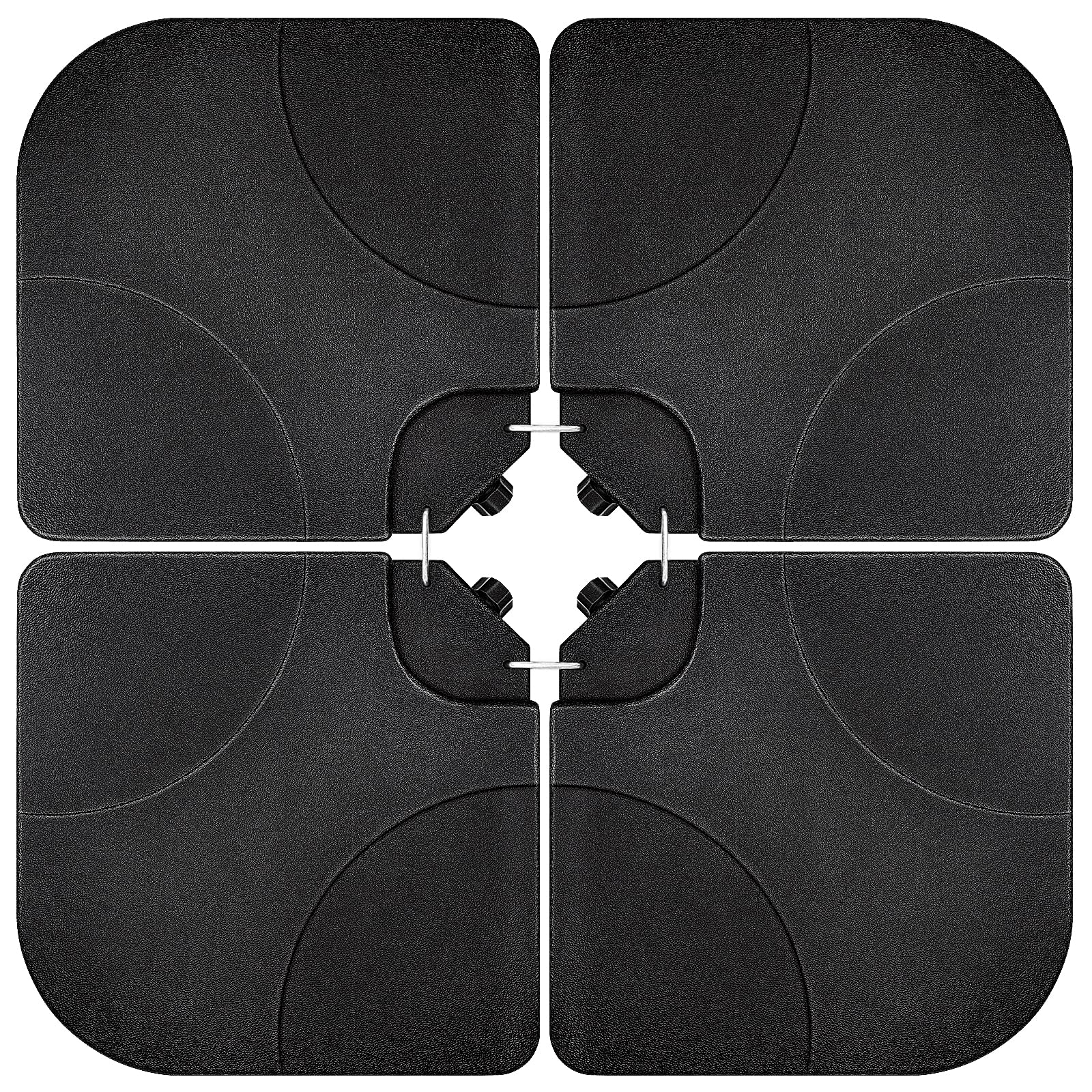 Artpuch 4pcs Square Offset Umbrella Base Plastic Cantilever Patio Umbr